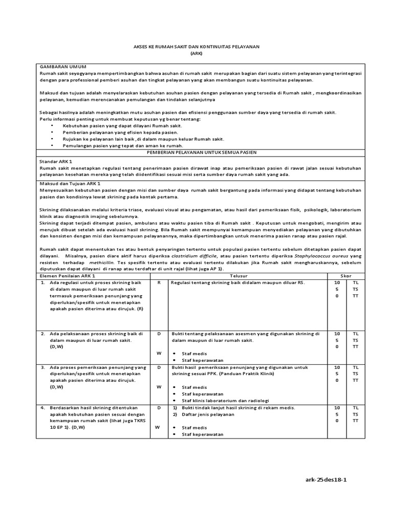 1-Contoh Instrumen ARK | PDF