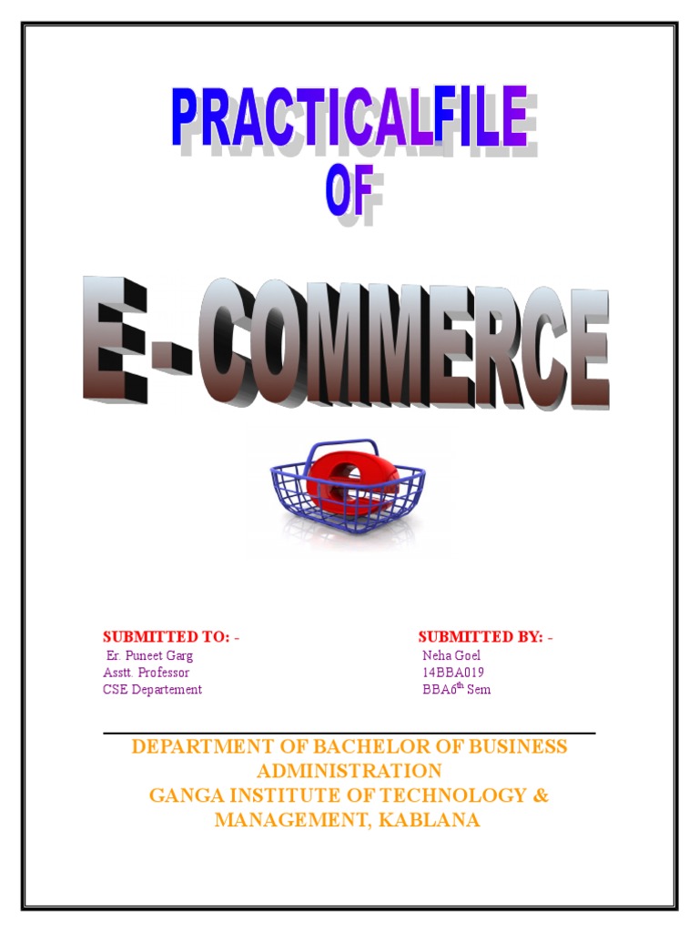 E Commerce Practical File Pdf Electronic Data Interchange E Commerce