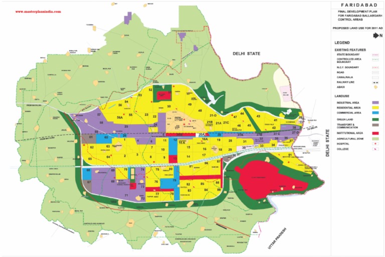 Faridabad Master Plan Map | PDF
