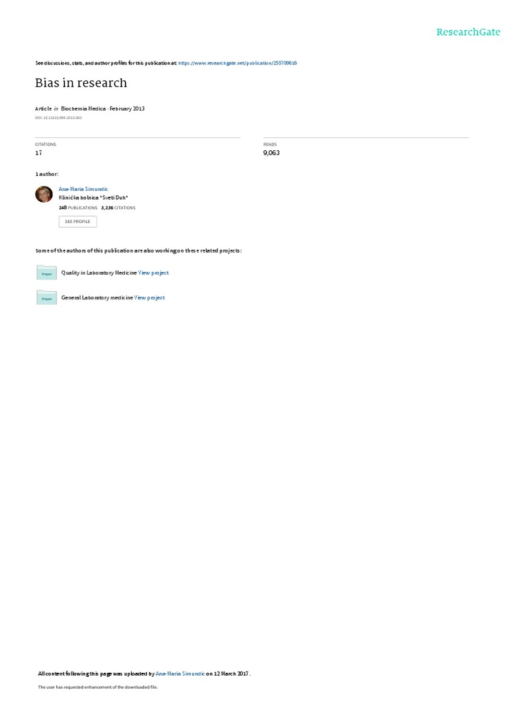 Bias In Research Pdf Download Free Pdf Multiple Comparisons Problem