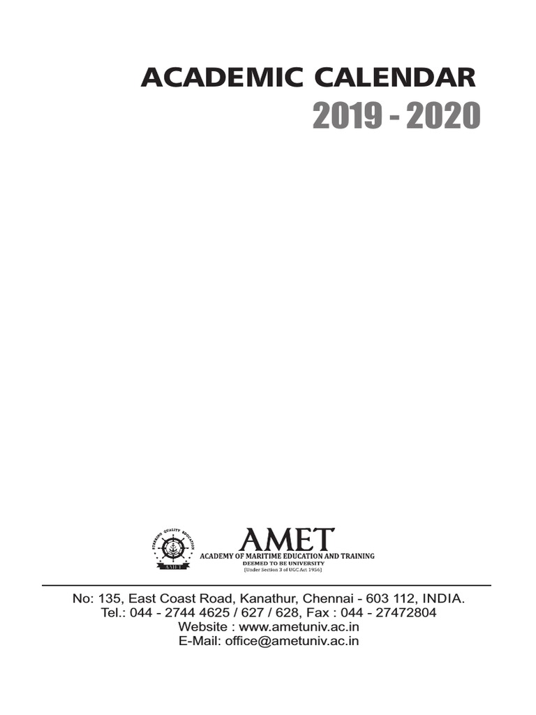 Academic Calendar 2019-20 | PDF