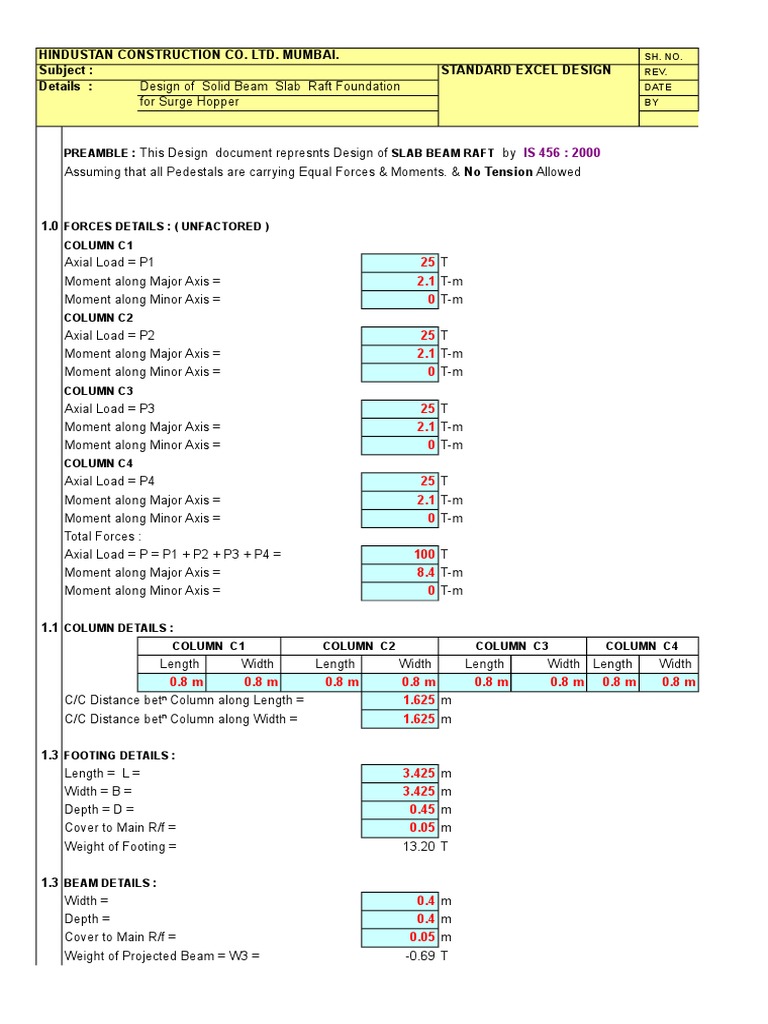 Raft Foundation Design Guide | PDF | Beam (Structure) | Column