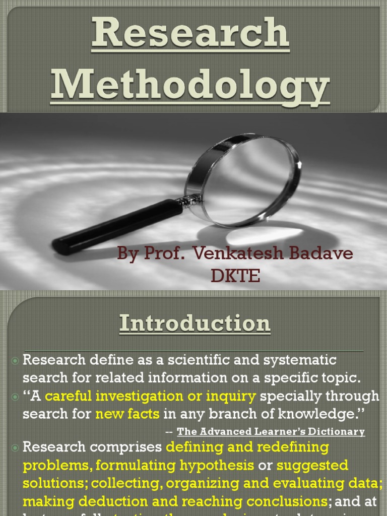 Research Methodology BY VENKATESH | PDF | Type I And Type Ii Errors ...