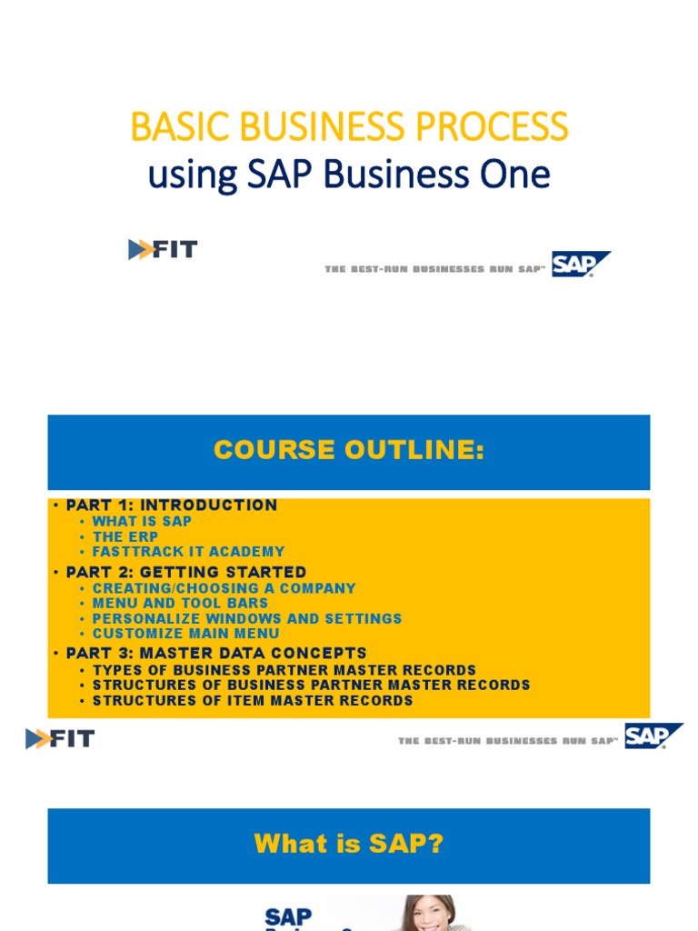 BASIC BUSINESS PROCESS Using SAP Business One | PDF | Sap Se ...