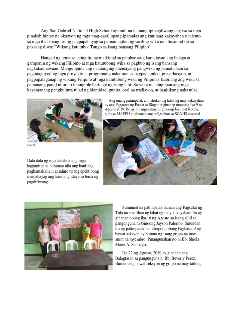 Buwan NG Wika Narrative | PDF