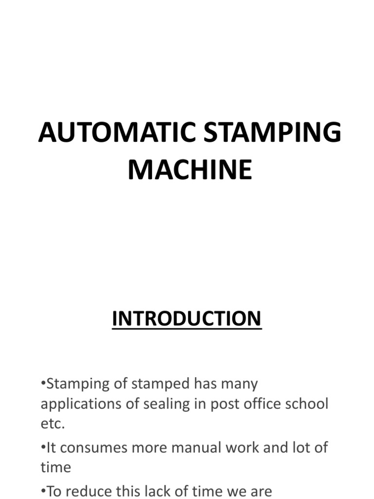 Automatic Stamping Machine | PDF | Home & Garden