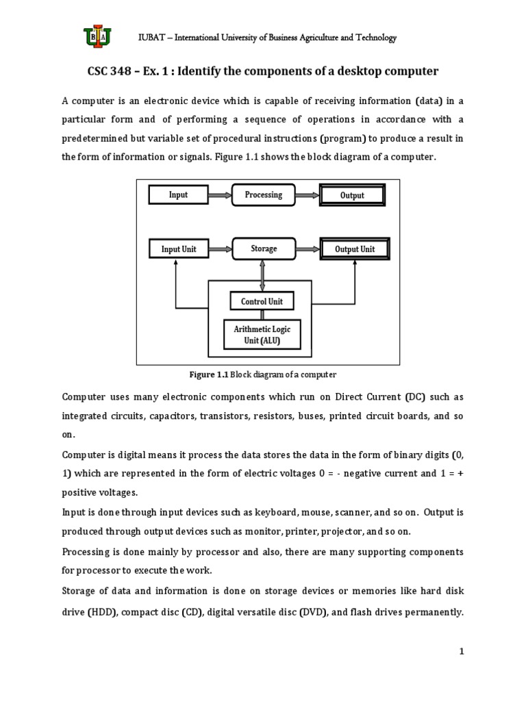 Identifying Desktop Computer Components | PDF | Personal Computers ...