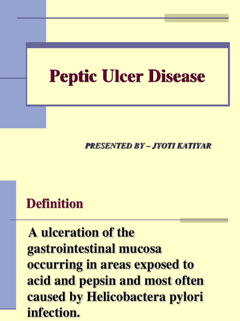 Peptic Ulcer Disease | PDF | Stomach | Gastroenterology