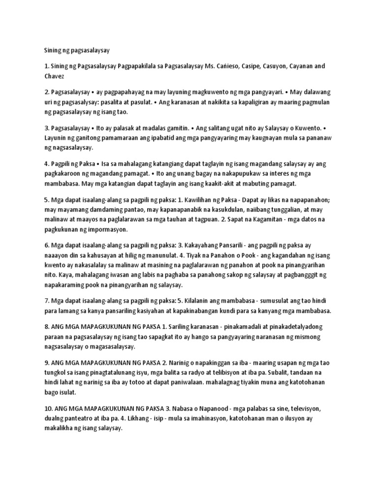 Sining NG Pagsasalaysay | PDF