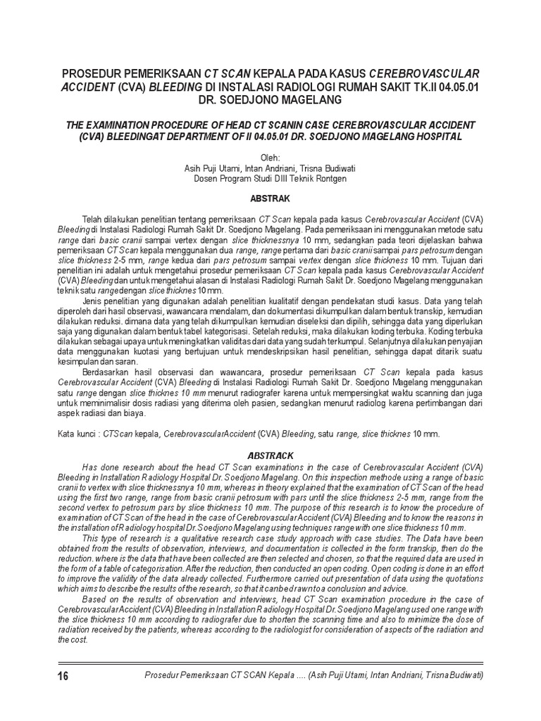 Prosedur Pemeriksaan Ct Scan Cvd Pdf