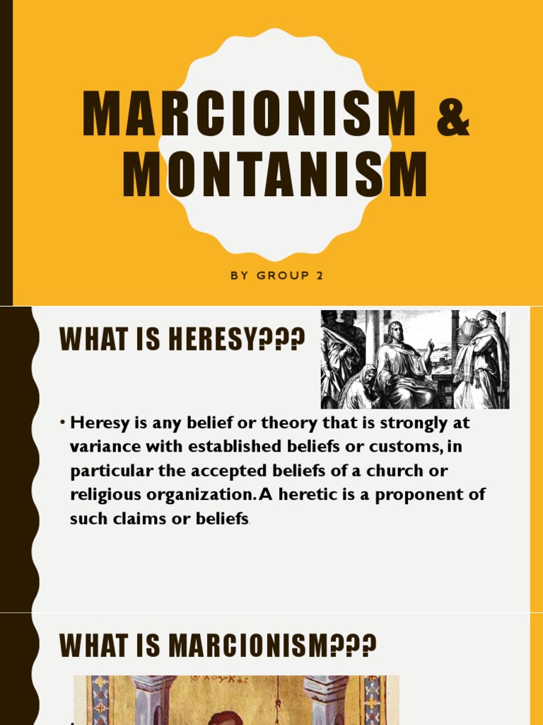 Marcionism and Montanism | PDF | Religious Behaviour And Experience ...