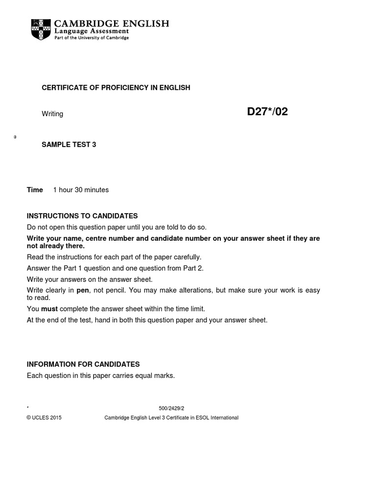 Cambridge-English-Proficiency-Writing-Sample-Paper-3 v2 | PDF ...