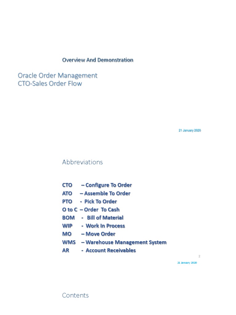 CTO and ATO Sales Order Process | PDF | Business | Information ...