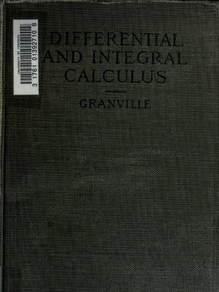 Elements of The Differential and Integral Calculus - W. Granville | PDF ...