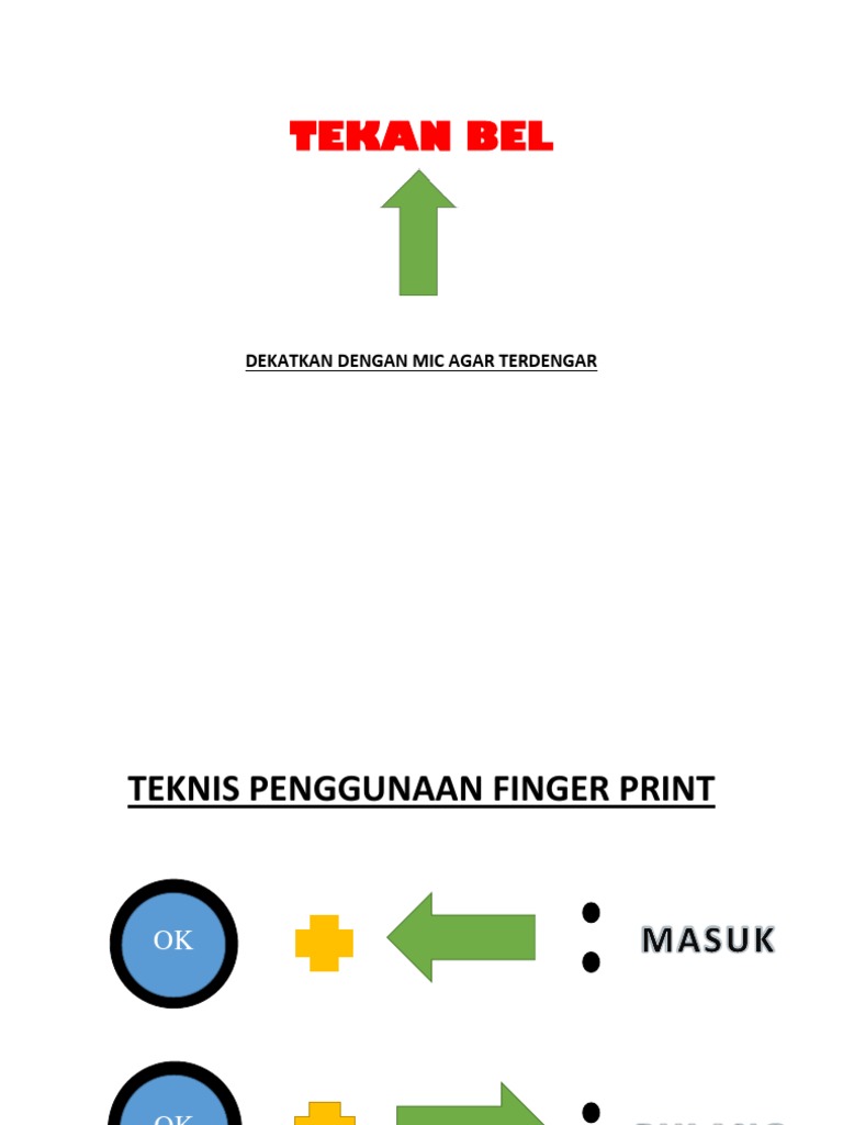 Panduan Pemakaian Finger Print | PDF