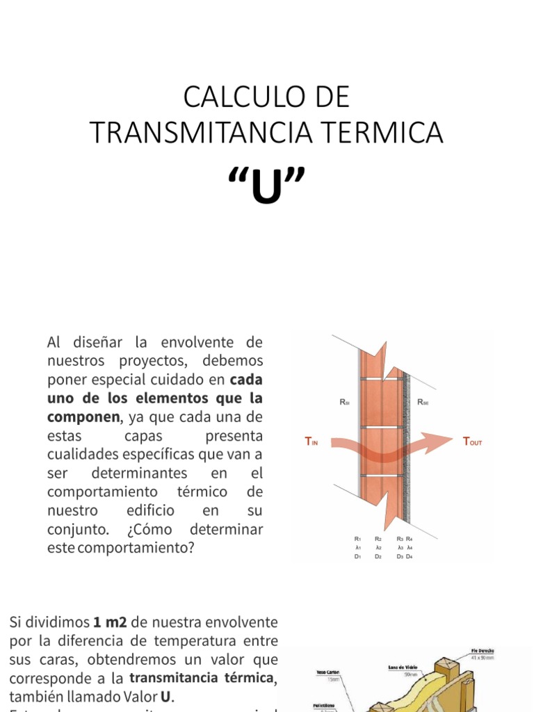 Calculo de Transmitancia Termica | PDF | Conductividad térmica ...