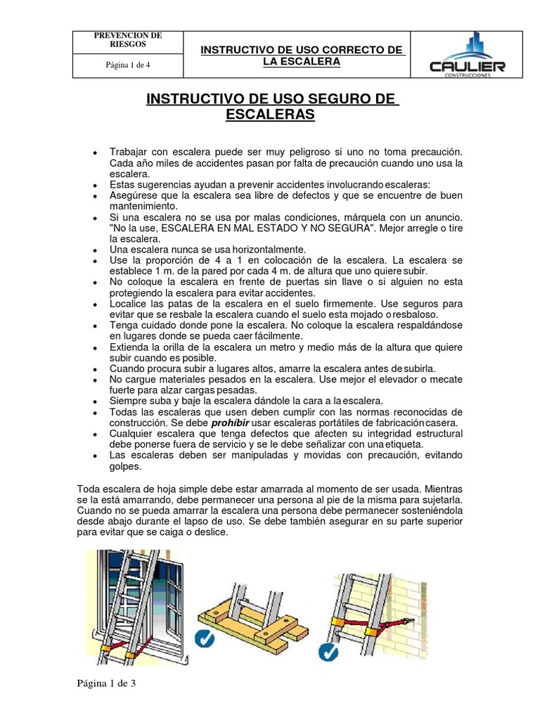 Instructivo Uso de Escalera | PDF | Naturaleza