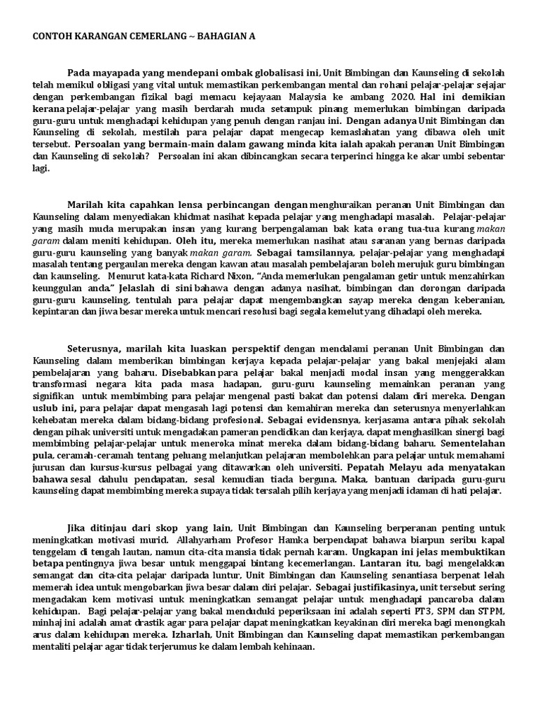 Karangan - Penanda Wacana | PDF