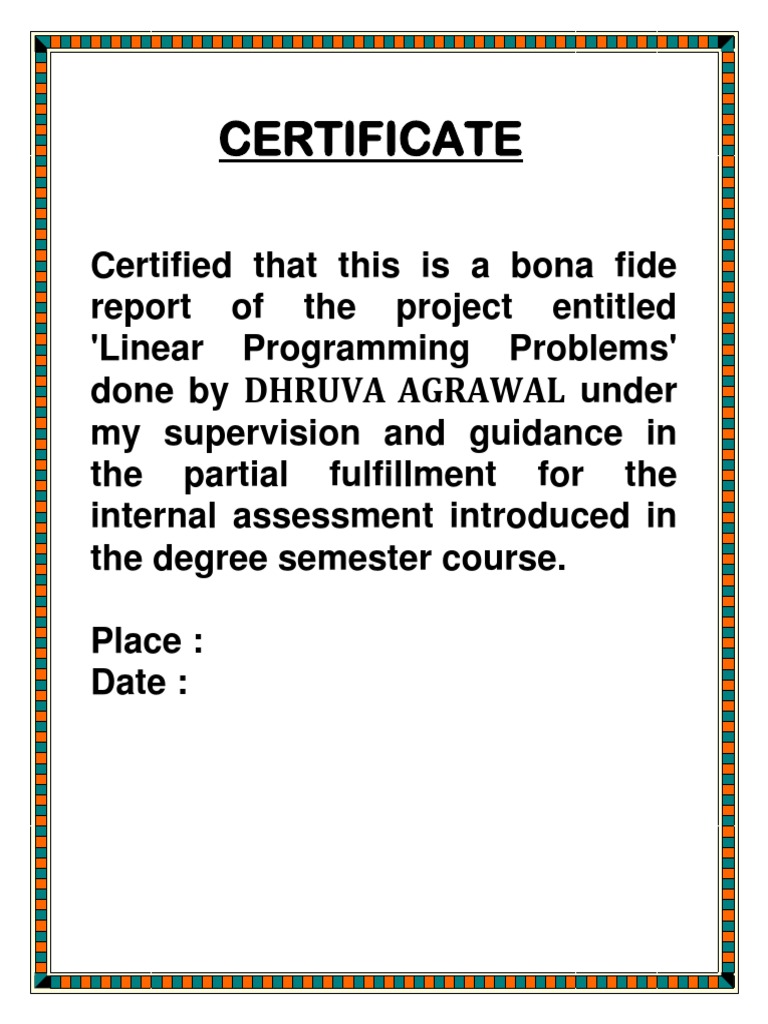 Linear Programming Project: An Analysis of the Optimal Solutions for Resource Allocation ...