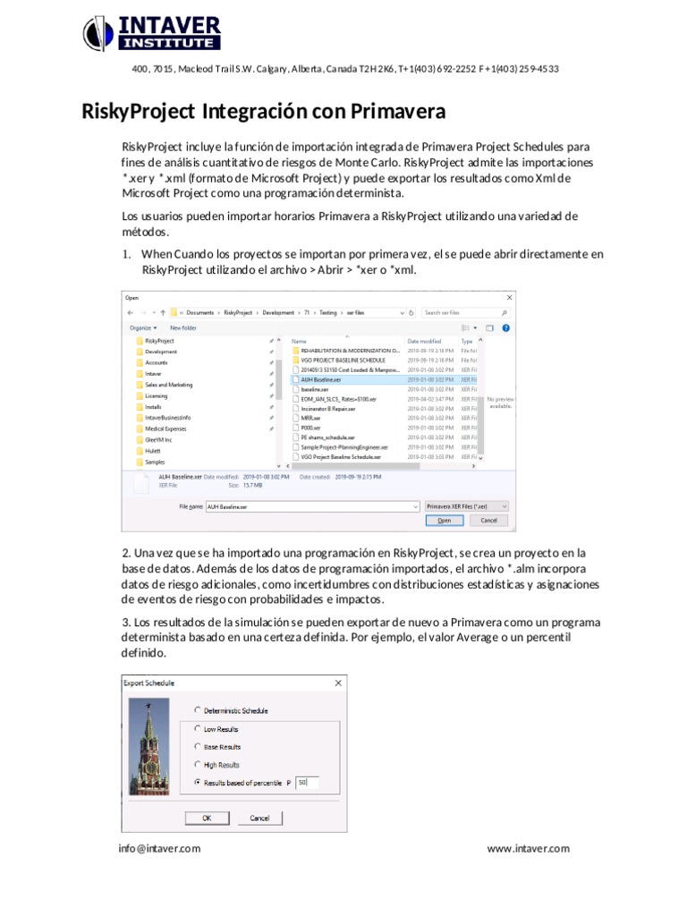 RiskyProject Integración Con Primavera | PDF | Usuario (informática) | Sistema operativo