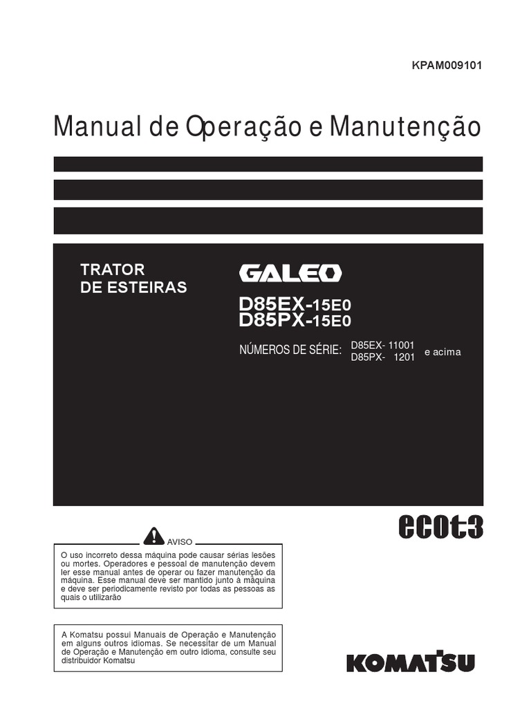 Manual de Operacao e Mautencao - D85 | PDF | Radiador | Motores