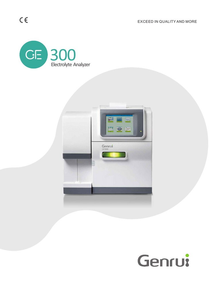 GE300 Electrolyte Analyzer | PDF | Ph | Electrolyte