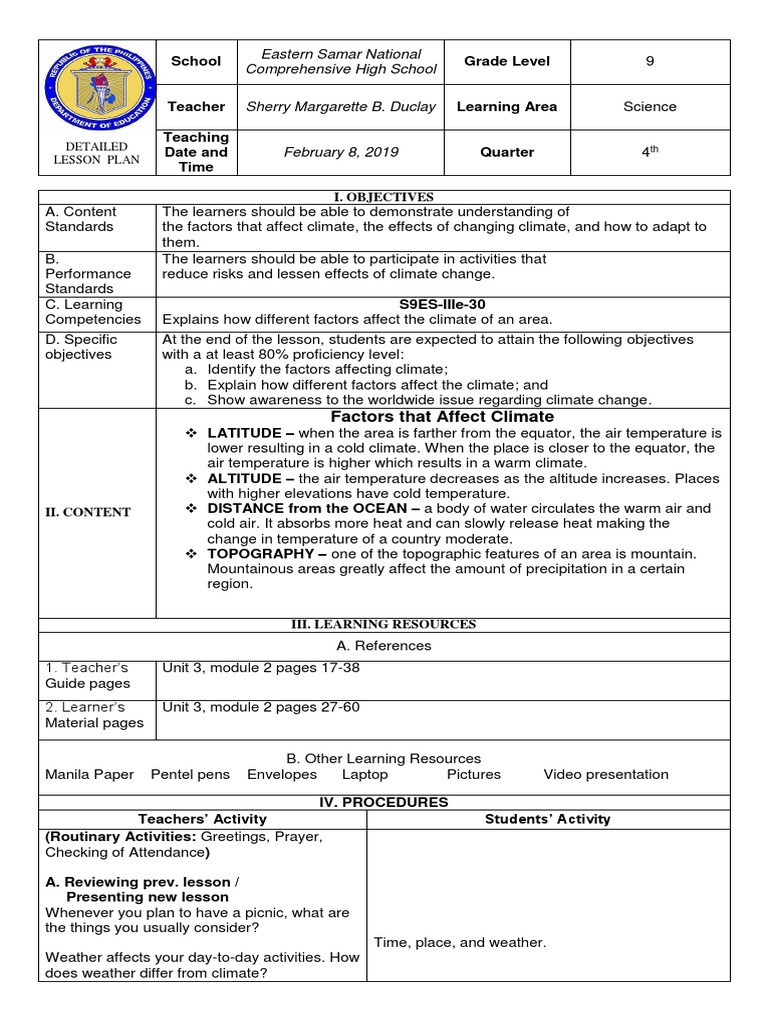 Factors Affecting Climate | PDF | Greenhouse Effect | Climate Change