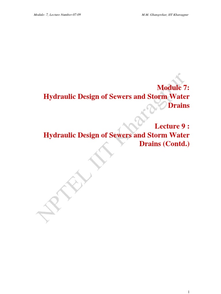 Design Of Sewer And Storm Water Drain Pdf Sanitary Sewer Storm Drain