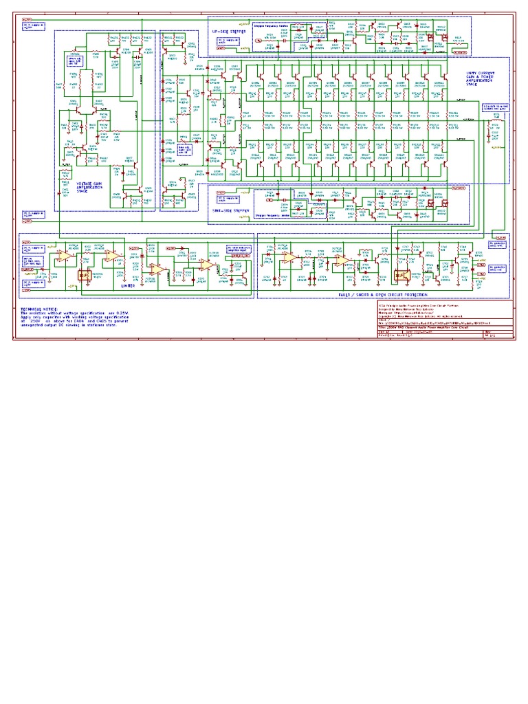 H class amplifier schematic circuit