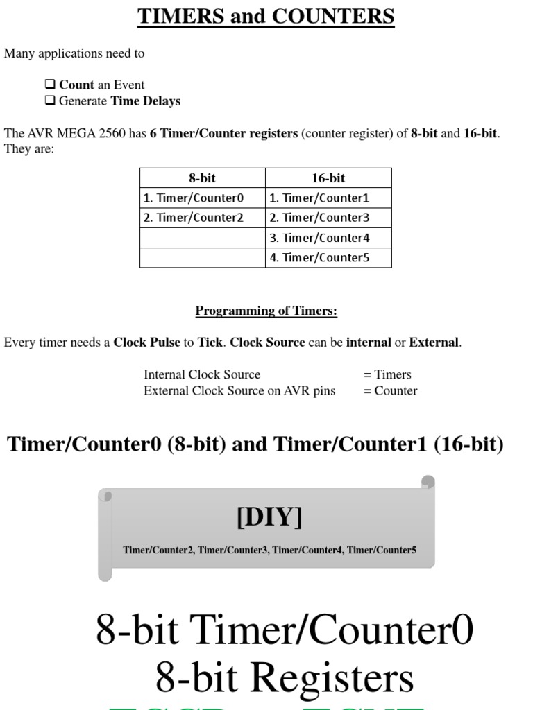 Timer Counter | PDF | Timer | Electronic Engineering