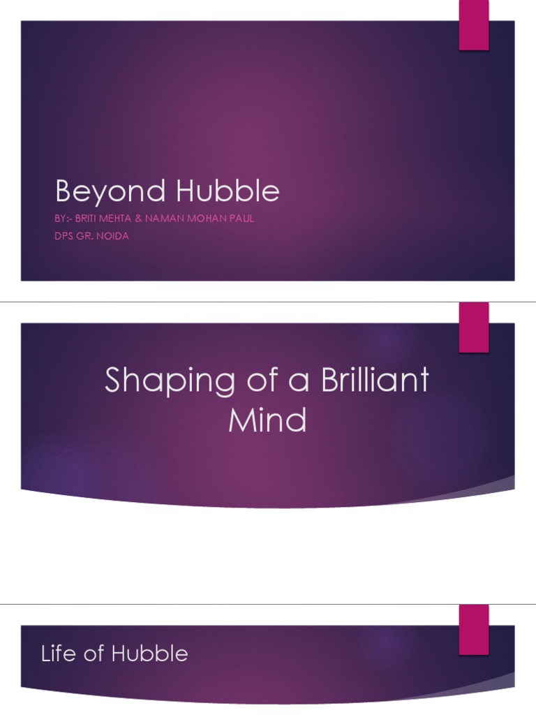 Beyond Hubble PPT Final | PDF | Cosmology | Universe