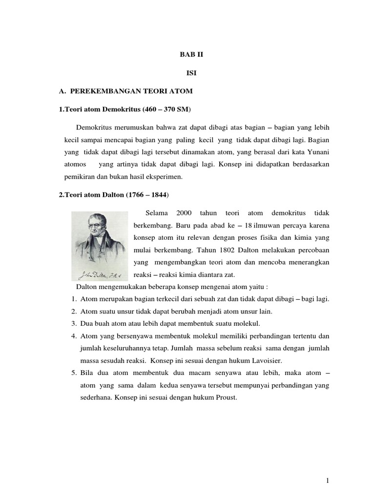 Teori Atom: Dari Demokritus ke Bohr | PDF | Teknologi & Rekayasa