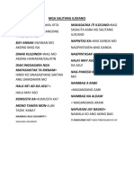 Surigaonon Language | PDF