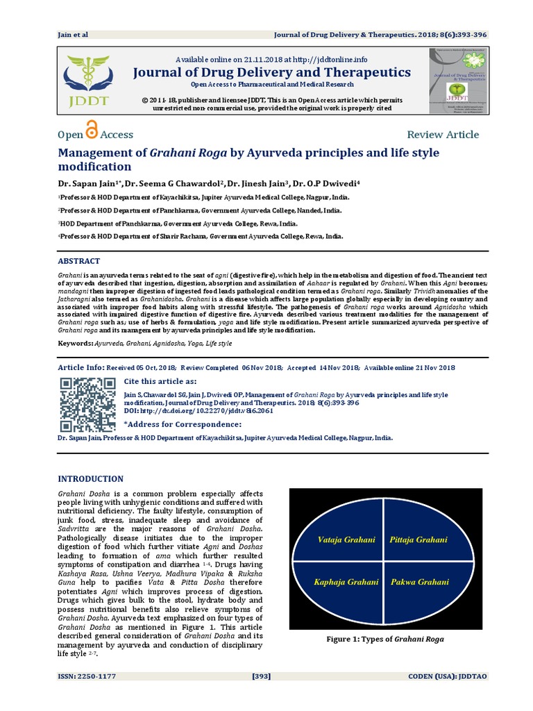 Management of Grahani Roga by Ayurveda Principles | PDF | Ayurveda ...