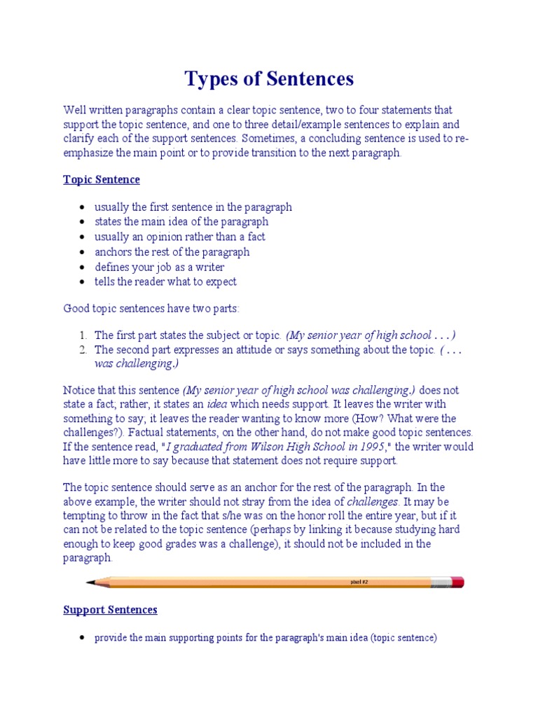 Types of Sentences Windy | PDF | Paragraph | Sentence (Linguistics)