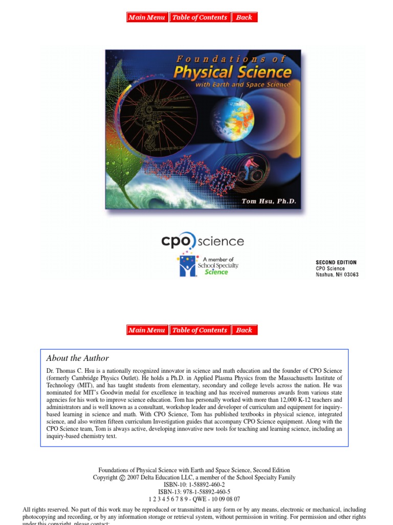 CPO Physical Science Text Book Student Text | PDF | Atmosphere | Resonance