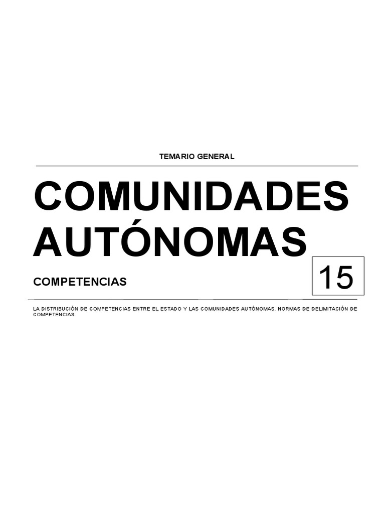 Demo Tema 15. Distribucion Competencias Ccaa Estado 07 - 2017 | PDF ... Demo Tema 15. Distribucion Competencias Ccaa Estado 07 - 2017 | PDF ...