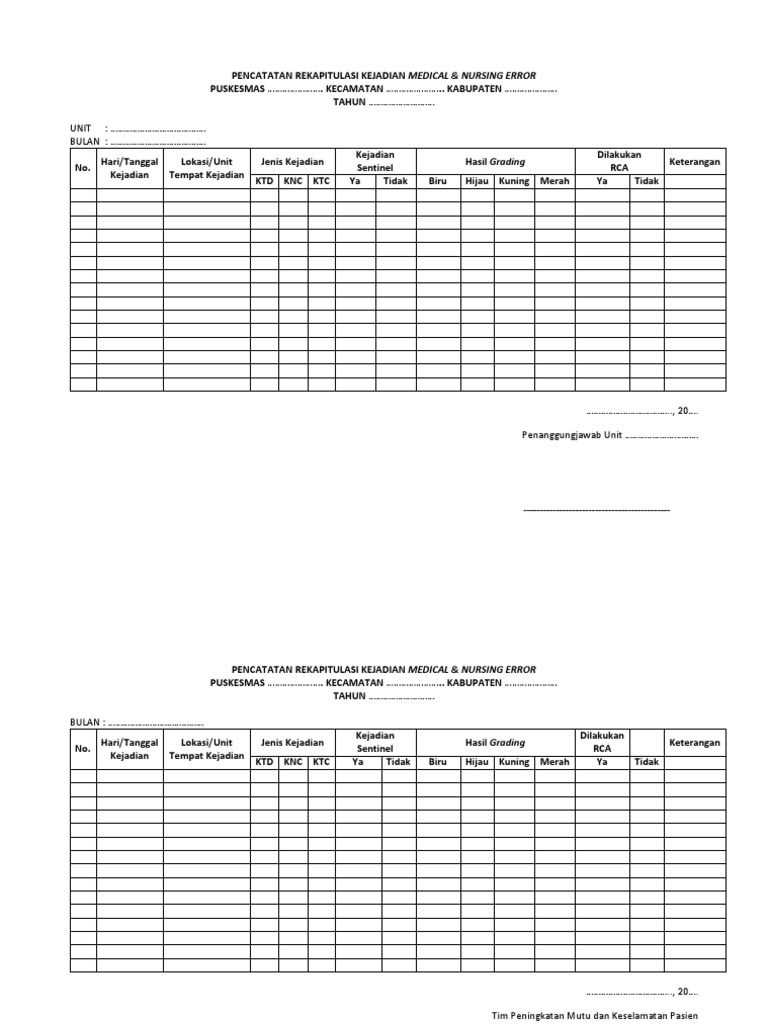 Contoh - Buku Rekapan KTD | PDF