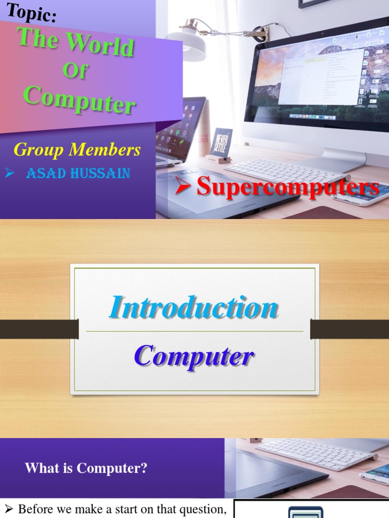 What Is Computer. Discribe Different Types of Computer | PDF | Supercomputer | Microcomputers