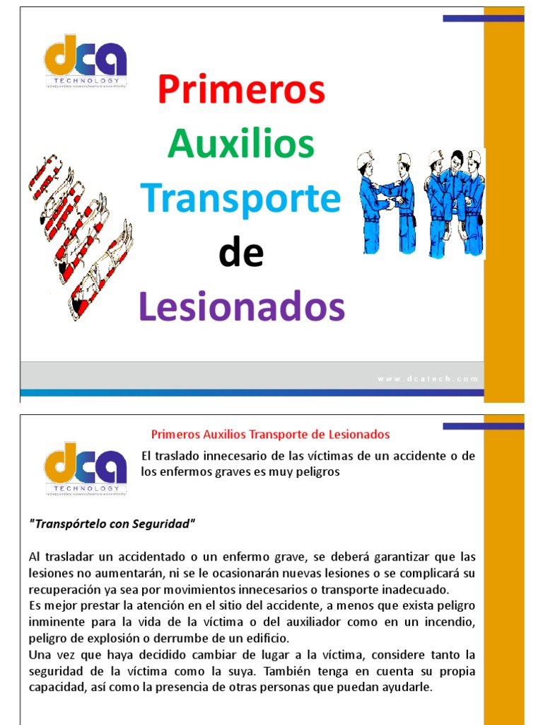 Primeros Auxilios Transporte de Lesionados | PDF | Naturaleza | Naturaleza
