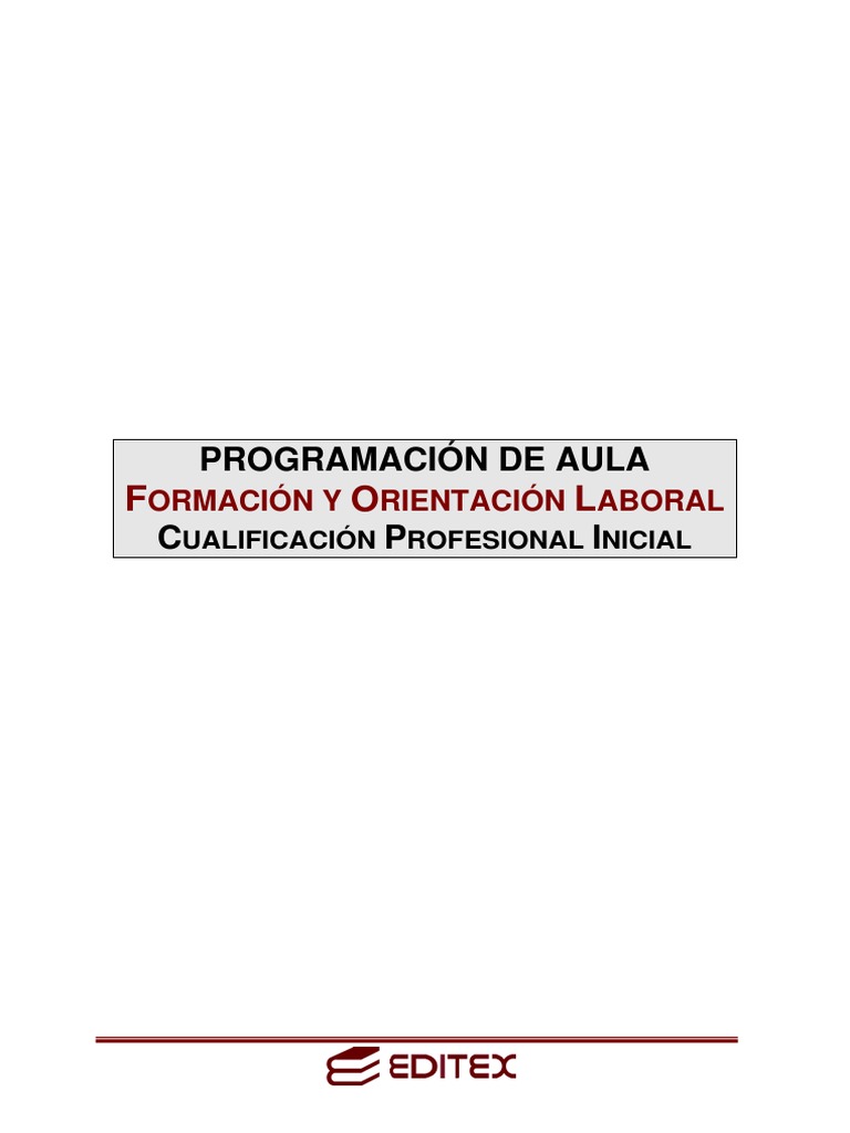 Programación Fol Pcpi-1 | PDF | Aprendizaje | Plan de estudios