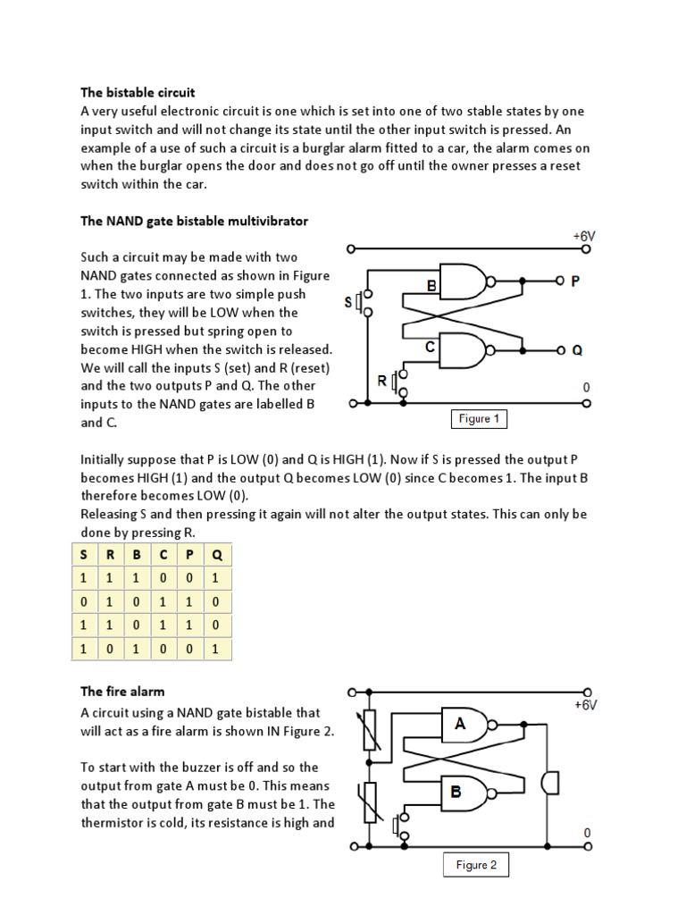 Bistable and Astable Circuits | PDF | Electrical Components | Electricity