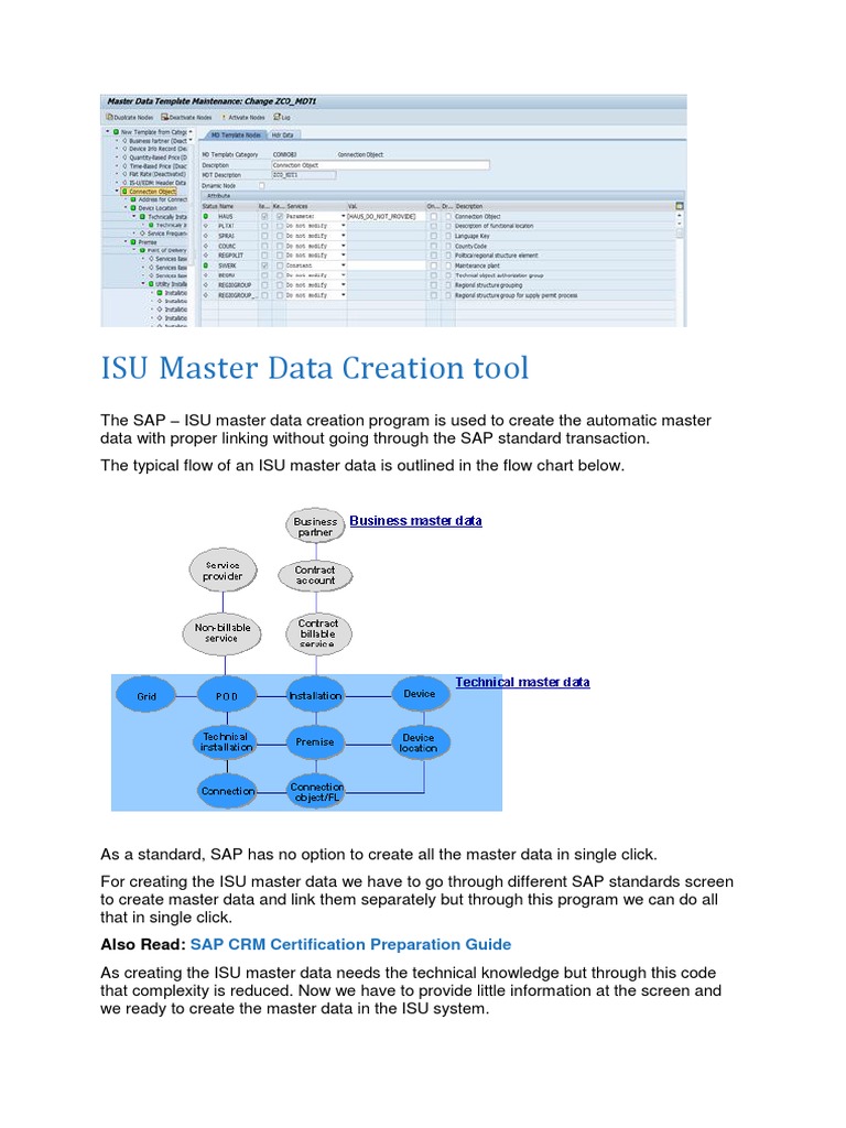 ISU Master Data Creation Tool | PDF | Areas Of Computer Science ...