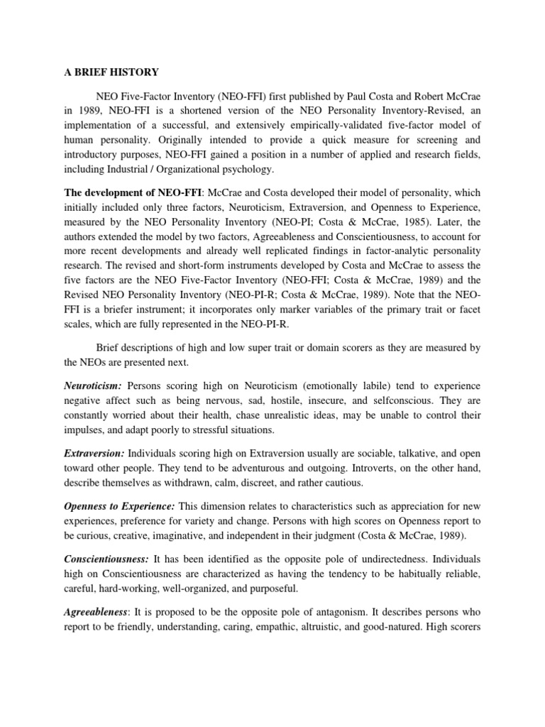 Neo Ffi | Download Free PDF | Social Psychology | Cognition