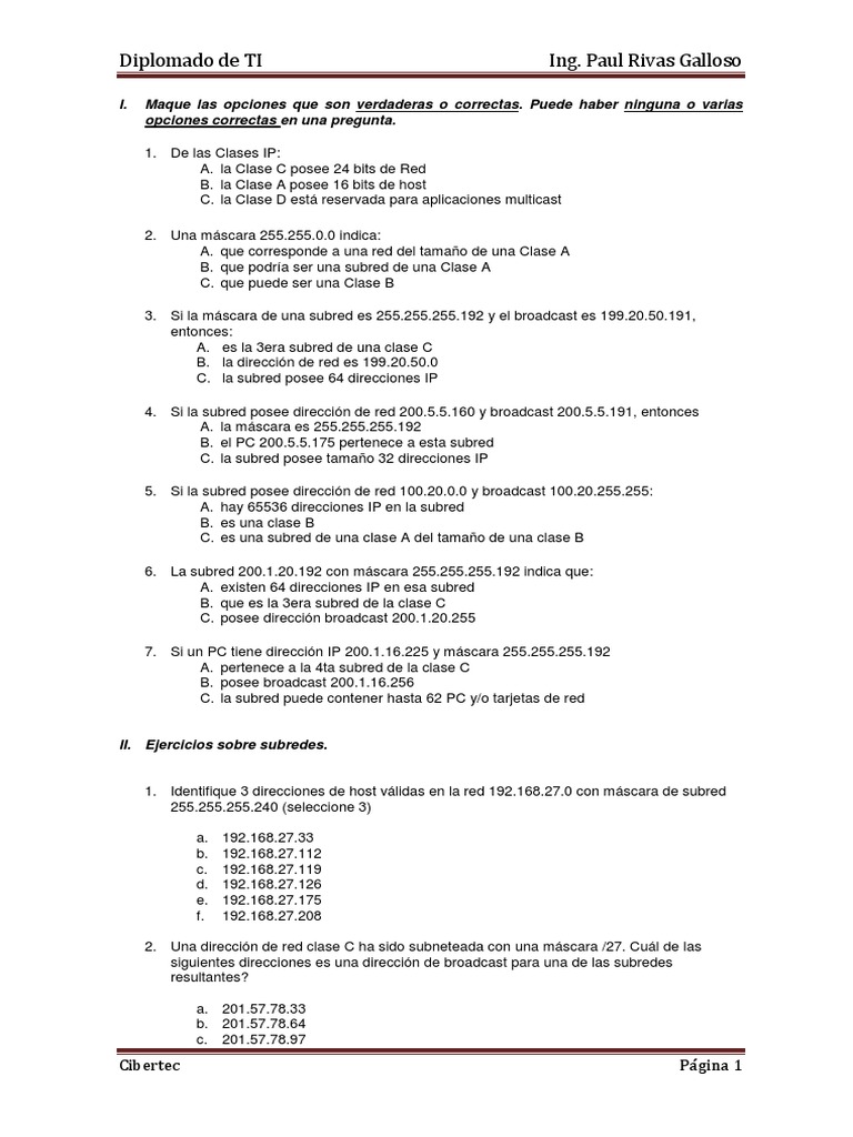 Practica de Redes | PDF | Dirección IP | Estándares de internet