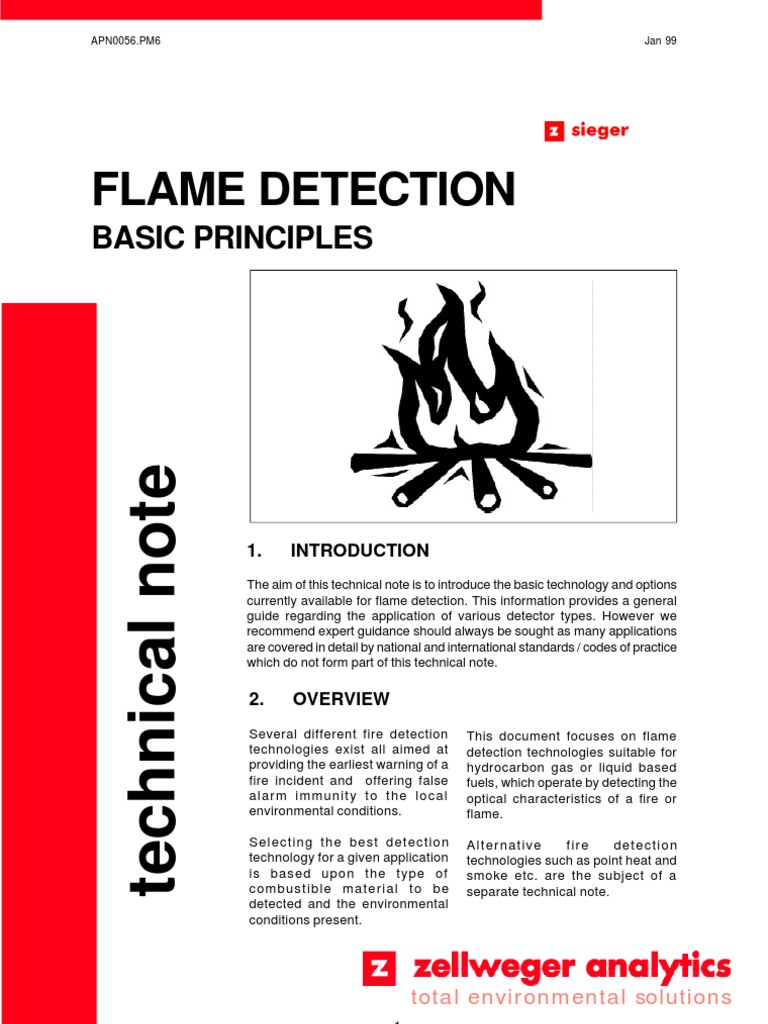 Flame Detection Principles Overview | PDF | Infrared | Ultraviolet