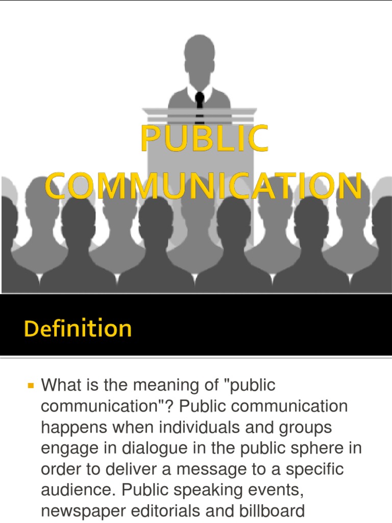 Understanding Public Communication | PDF | Public Speaking | Communication