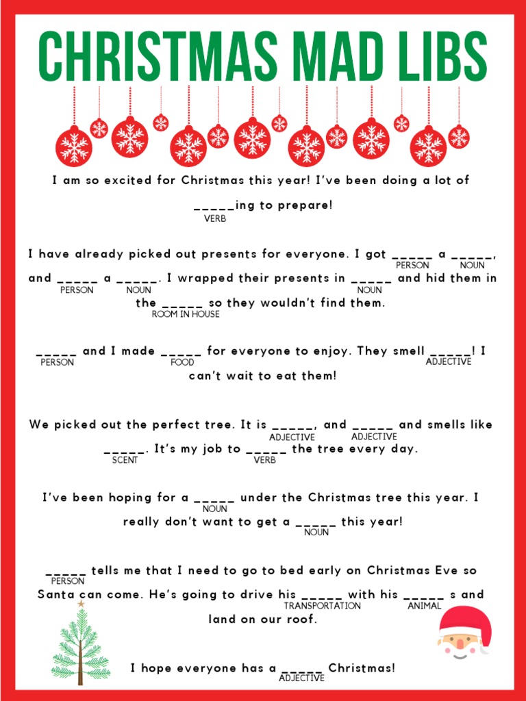 Christmas Mad Libs | PDF