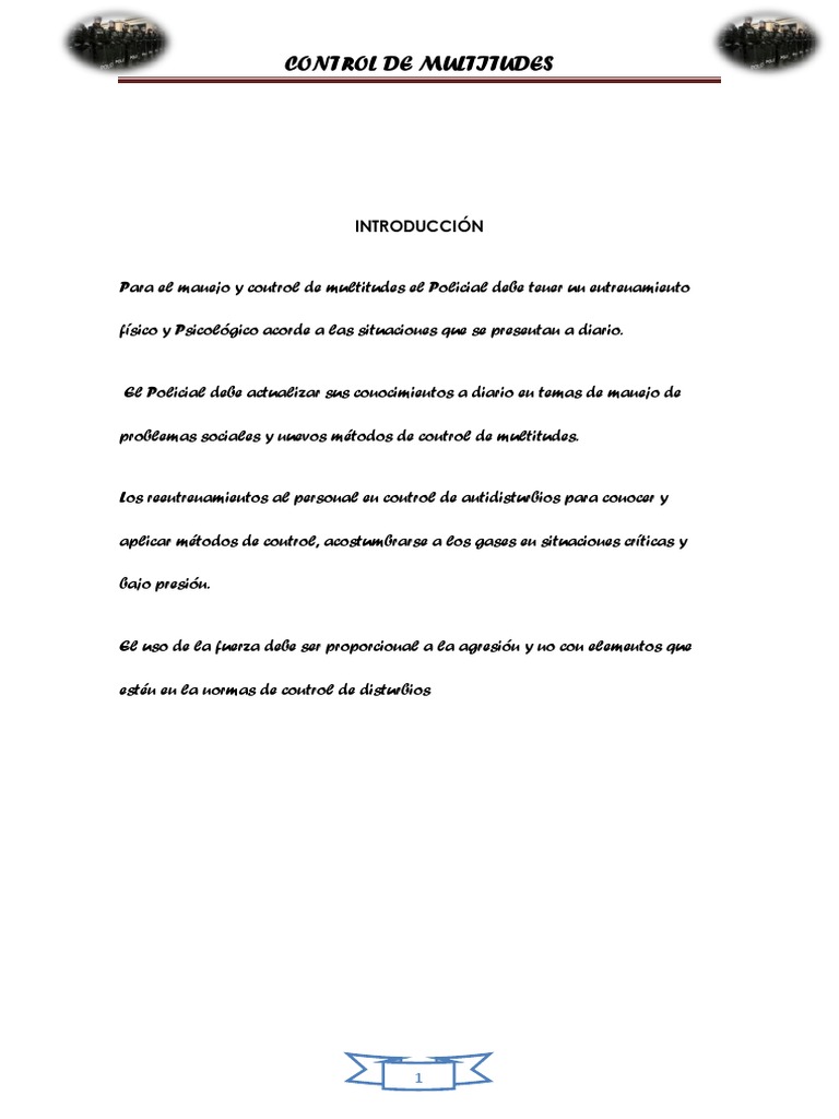Control de Multitudes | PDF | Policía | Violencia