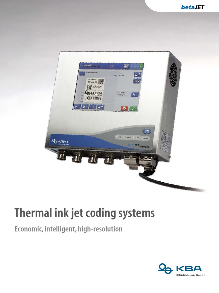 An Intelligent and Flexible Thermal Ink Jet Coding System: Introducing ...